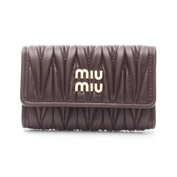 Miu Miu | Accessories | Miu Miu Brown Leather Key Case | Poshmark